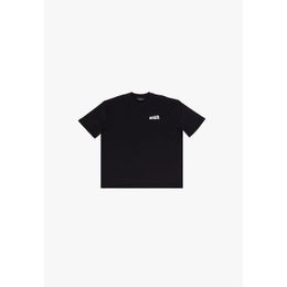T-Shirt DROPSIZE "Dropsize HEAVY OVERSIZE STAR BACKPRINT T-SHIRT", Jungen, Gr. L, schwarz, 100% Baumwolle, bedruckt, oversize, Rundhals, Shirts T-Shirt