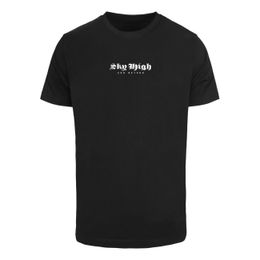 T-Shirt MisterTee "MisterTee Herren Sky High Tee", Jungen, Gr. L, schwarz, 100% Baumwolle, bedruckt, normal, Rundhals, Shirts T-Shirt