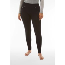 Shapingleggings Freddy "NOW SKINNY YOGA", Damen, Gr. XS (34), N-Gr, schwarz, Web, Obermaterial: 84% Baumwolle, 16% Elasthan, figurbetont lang, Hosen, mit Lifting & Shaping Effekt und Umschlagbund