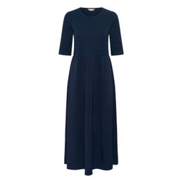 Jerseykleid Culture "Jerseykleid CUhilde", Damen, Gr. M, N-Gr, blau (marineblaus), Obermaterial: 48% Modal CMD. 48% Polyester PES. 4% Elasthan EL., Kleider Jerseykleid
