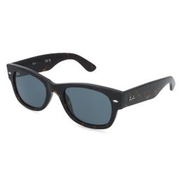 Ray-Ban RB0832S MEGA WAYFARER II | Unisex-Sonnenbrille | Fassung: Vollrand, Quadratisch, Kunststoff, Havanna | Glasfarbe: Blau