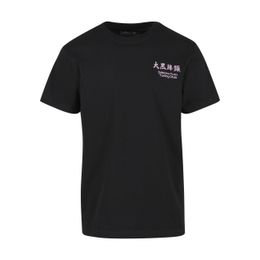 MisterTee Herren T-Shirt "MisterTee Yokohama Race Tee"schwarz, Gr. L, bedruckt, 100% Baumwolle, Shirts