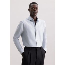 Businesshemd Seidensticker "Schwarze Rose", Herren, Gr. XXL (46), normale &Auml;rmell&auml;ngen, wei&szlig; (hellgr&uuml;n), 100% Baumwolle, Strukturmuster, gemustert, regular fit, 2-Knopf-Manschette, Hemden, Regular 1/1 Kentkragen Struktur