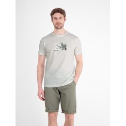 T-Shirt Lerros "Baumwoll T-Shirt mit Motiv-Print und bequemem Rundkragen", Jungen, Gr. L, beige (broken wei&szlig;), 100% Baumwolle, Rundhals, Shirts T-Shirt