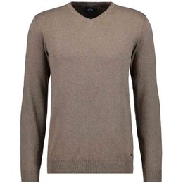 V-Ausschnitt-Pullover Ragman, Herren, Gr. 58, braun (camel), Strick, 95% Baumwolle 5% Kaschmir, V-Ausschnitt, Pullover