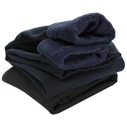 Leggings TUPTAM "Leggings M&auml;dchen Winter Leggings 2er PACK Gef&uuml;ttert", M&auml;dchen, Gr. 110, N-Gr, blau (2er pack schwarz, dunkelblau), Obermaterial: 62% Polyester PES. 34% Baumwolle CO. 4% Elasthan EL., Hosen Leggings