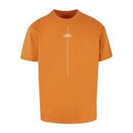 T-Shirt Merchcode "Merchcode Herren Think Different Heavy Oversized Tee", Jungen, Gr. S, forgottenorange, 100% Baumwolle, bedruckt, oversize, Rundhals, Shirts T-Shirt