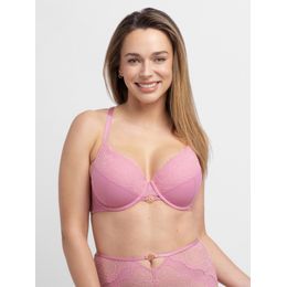 B&uuml;gel-BH Dorina "Cassandra", Damen, Gr. 70, Cup E, pink, Obermaterial: 58% Polyamid, 32% Polyester, 10% Elasthan, BHs B&uuml;gel-BH, mit Spitze