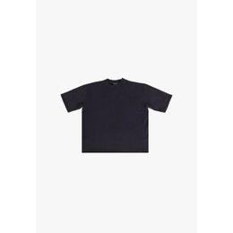 T-Shirt DROPSIZE "Dropsize HEAVY OVERSIZE DOUBLE ARM T-SHIRT", Jungen, Gr. M, acid schwarz, 100% Baumwolle, unifarben, oversize, Rundhals, Shirts T-Shirt