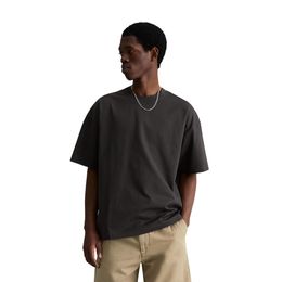Marc O'Polo T-Shirt MARC O'POLO DENIM "aus schwerem Bio-Baumwoll-Jersey", Jungen, Gr. L, broken graphite, Obermaterial: 100% Baumwolle, unifarben, Basic, oversize, normaler Saum, Shirts T-Shirt