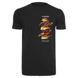 T-Shirt MisterTee "MisterTee Herren A Burger Tee", Jungen, Gr. XL, schwarz, 100% Baumwolle, unifarben, normal, Rundhals, Shirts T-Shirt