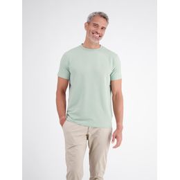 T-Shirt Lerros "T-Shirt in softer Seersucker-Qualit&auml;t mit bequemem O-Neck", Jungen, Gr. XXL, bay gr&uuml;n, 97% Baumwolle, 3% Elasthan, Rundhals, Shirts T-Shirt