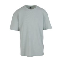 T-Shirt Urban Classics "Urban Classics Herren Waffle Tee", Jungen, Gr. L, frostmint, 65% Polyester, 35% Baumwolle, unifarben, oversize, Rundhals, Shirts T-Shirt
