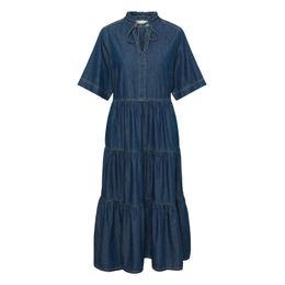 Midikleid Cream "Kleid CRWinnie", Damen, Gr. 42, N-Gr, blau (banff medium blau denim), Obermaterial: 100% Baumwolle CO., Kleider Midikleid