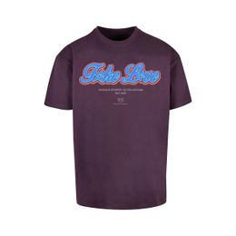T-Shirt "Upscale by Mister Tee Herren F*ke L*ve Heavy Oversize Tee", Jungen, Gr. L, lilanight, 100% Baumwolle, UPSCALE BY MISTER TEE, bedruckt, oversize, Rundhals, Shirts T-Shirt