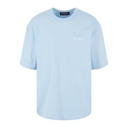 T-Shirt DROPSIZE "Dropsize Herren Heavy Oversize Embo T-Shirt", Jungen, Gr. S, babyblau, 100% Baumwolle, bedruckt, oversize, Rundhals, Shirts T-Shirt
