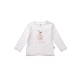 Langarmshirt Liliput "Birne", M&auml;dchen, Gr. 50/56, wei&szlig;, 100% Baumwolle, bedruckt, normal, Rundhals, Shirts Langarmshirt, mit Druckkn&ouml;pfen auf der Schulter