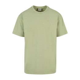 T-Shirt Urban Classics "Urban Classics Herren Heavy Oversized Acid Wash Tee", Jungen, Gr. S, vintagegr&uuml;n, 100% Baumwolle, unifarben, oversize, Rundhals, Shirts T-Shirt