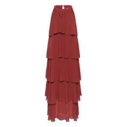 Midikleid Cream "Kleid CRAmaya", Damen, Gr. 38, N-Gr, rot (brandy snifter), Obermaterial: 100% Polyester PES., Kleider Midikleid
