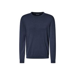 Rundhalspullover Pierre Cardin "Pierre Cardin Pullover", Herren, Gr. L, blau (bering sea), Obermaterial: 100% Baumwolle CO., Rundhals, Pullover Rundhalspullover, mit Rundhalsausschnitt