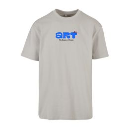 Kurzarmshirt "Upscale by Mister Tee Herren Bugs Oversize Tee", Jungen, Gr. S, beige (lightasphalt), 100% Baumwolle, UPSCALE BY MISTER TEE, unifarben, normal, Rundhals, Shirts