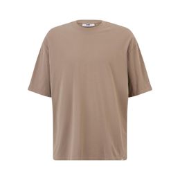 T-Shirt DEF "DEF Herren DEF T-Shirt", Jungen, Gr. S, beige (braun washed01), 100% Baumwolle, unifarben, oversize, Rundhals, Shirts T-Shirt