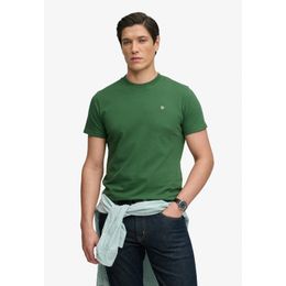 Rundhalsshirt Superdry "ESSENTIAL SDCO LOGO EMB TEE", Jungen, Gr. XL, gr&uuml;n (rich boston gr&uuml;n, cream), Single Jersey, Obermaterial: 100% Baumwolle, unifarben, regular fit normal, Rundhals, Shirts Rundhalsshirt, Baumwolle, regular fit