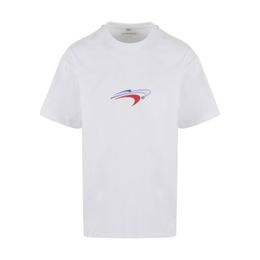 T-Shirt "Upscale by Mister Tee Boulevard Barb&egrave;s Oversize Tee", Jungen, Gr. M, wei&szlig;, 100% Baumwolle, UPSCALE BY MISTER TEE, bedruckt, oversize, Rundhals, Shirts T-Shirt