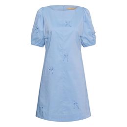 Midikleid Culture "Kleid CUajda", Damen, Gr. L, N-Gr, blau (forever blau), Obermaterial: 65% Baumwolle CO. 33% Polyester PES. 2% Elasthan EL., Kleider Midikleid
