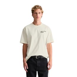 Marc O'Polo T-Shirt MARC O'POLO DENIM "mit R&uuml;ckenprint", Jungen, Gr. L, silky wei&szlig;, Obermaterial: 100% Baumwolle, unifarben, Basic, relaxed fit, Rundhals, normaler Saum, Shirts T-Shirt