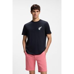 T-Shirt BOSS Orange, Jungen, Gr. 3XL, schwarz (dunkelblau404), Single Jersey, Obermaterial: 100% Baumwolle, unifarben, relaxed fit normal, Rundhals, abgesteppte Kante, Shirts T-Shirt, R&uuml;ckendruck, Relaxed Fit, reine Baumwolle