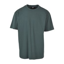 Kurzarmshirt Urban Classics "Urban Classics Herren Heavy Oversized Garment Dye Tee", Jungen, Gr. L, gr&uuml;n (bottlegr&uuml;n), 100% Baumwolle, unifarben, oversize, Rundhals, Shirts