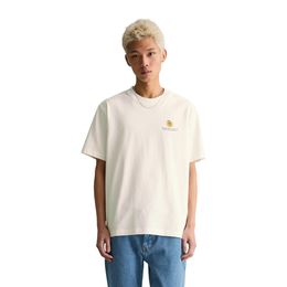 Marc O'Polo T-Shirt MARC O'POLO DENIM "mit R&uuml;ckenprint", Jungen, Gr. L, beige (silky wei&szlig;), Obermaterial: 100% Baumwolle, unifarben, Basic, oversize, Rundhals, normaler Saum, Shirts T-Shirt