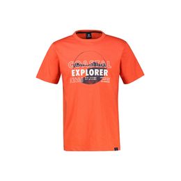 T-Shirt Lerros "T-Shirt mit O-Neck in gro&szlig;en Gr&ouml;&szlig;en", Jungen, Gr. 4XL, vivid rot, 100% Baumwolle, Rundhals, Shirts T-Shirt