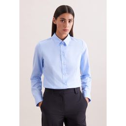Hemdbluse Seidensticker "Schwarze Rose", Damen, Gr. S (36), blau, 100% Baumwolle, unifarben, regular fit, ohne Ausschnitt, Blusen Hemdbluse, 1/1 Kragen Uni