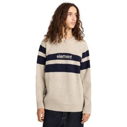 Strickpullover Element "2000S Rib", Herren, Gr. L, beige (oat milk), Obermaterial: 50% Wolle, 30% Modacryl, 20% Polyamid., Pullover Strickpullover