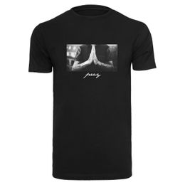 T-Shirt MisterTee "MisterTee Herren Pray Tee", Jungen, Gr. 5XL, schwarz, 100% Baumwolle, unifarben, normal, Rundhals, Shirts T-Shirt