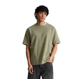 Marc O'Polo T-Shirt MARC O'POLO DENIM "mit feiner Boucl&eacute;-Struktur", Jungen, Gr. L, gr&uuml;n (chalky sage), Obermaterial: 64% Baumwolle, 35% Polyester, 1% Elasthan, unifarben, Basic, relaxed fit, Rundhals, normaler Saum, Shirts T-Shirt