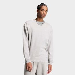 T-Shirt adidas originals "ESS LS TEE", Jungen, Gr. L, medium grau heather, Obermaterial: 100% Baumwolle, normal, Rundhals, Shirts T-Shirt