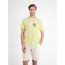 T-Shirt Lerros "Baumwoll T-Shirt mit Motiv-Print und bequemem Rundkragen", Jungen, Gr. L, gelb (lemon water), 100% Baumwolle, Rundhals, Shirts T-Shirt