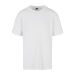 T-Shirt Urban Classics "Urban Classics Herren Waffle Tee", Jungen, Gr. 4XL, wei&szlig;, 65% Polyester, 35% Baumwolle, unifarben, oversize, Rundhals, Shirts T-Shirt