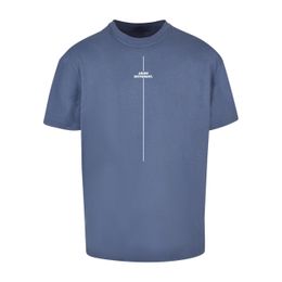 T-Shirt Merchcode "Merchcode Herren Think Different Heavy Oversized Tee", Jungen, Gr. XS, vintageblau, 100% Baumwolle, bedruckt, oversize, Rundhals, Shirts T-Shirt