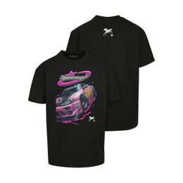 T-Shirt "Upscale by Mister Tee Herren Speed Heavy Oversize Tee", Jungen, Gr. L, schwarz, 100% Baumwolle, UPSCALE BY MISTER TEE, unifarben, oversize, U-Boot-Ausschnitt, Shirts T-Shirt