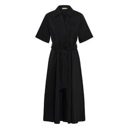 Midikleid Culture "Kleid CUnizzy", Damen, Gr. L, N-Gr, schwarz, Obermaterial: 65% Baumwolle CO. 33% Polyester PES. 2% Elasthan EL., Kleider Midikleid