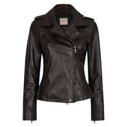 Lederjacke Bugatti "BULady-103", Damen, Gr. 38, schwarz, Obermaterial: 100% Lammleder LEL., V-Ausschnitt, Jacken, aus hochwertigem Leder