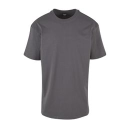 T-Shirt Urban Classics "Urban Classics Herren Heavy Oversized Tee", Jungen, Gr. L, grau (magnet), 100% Baumwolle, unifarben, oversize, Rundhals, Shirts T-Shirt