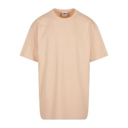 T-Shirt Urban Classics "Urban Classics Herren Heavy Oversized Tee", Jungen, Gr. M, beige (softapricot), 100% Baumwolle, unifarben, oversize, Rundhals, Shirts T-Shirt