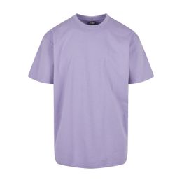 T-Shirt Urban Classics "Urban Classics Herren Heavy Oversized Tee", Jungen, Gr. L, lila (lavender), 100% Baumwolle, unifarben, oversize, Rundhals, Shirts T-Shirt