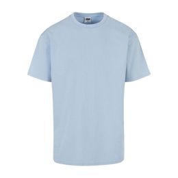 T-Shirt Urban Classics "Urban Classics Herren Heavy Oversized Acid Wash Tee", Jungen, Gr. L, balticblau, 100% Baumwolle, unifarben, oversize, Rundhals, Shirts T-Shirt