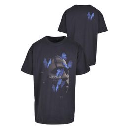 Kurzarmshirt "Upscale by Mister Tee Herren Le Papillon Oversize Tee", Jungen, Gr. M, navy, 100% Baumwolle, UPSCALE BY MISTER TEE, unifarben, oversize, Rundhals, Shirts